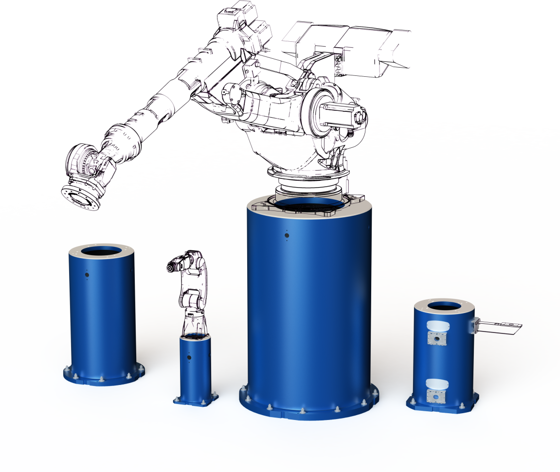 Robot pedestals round